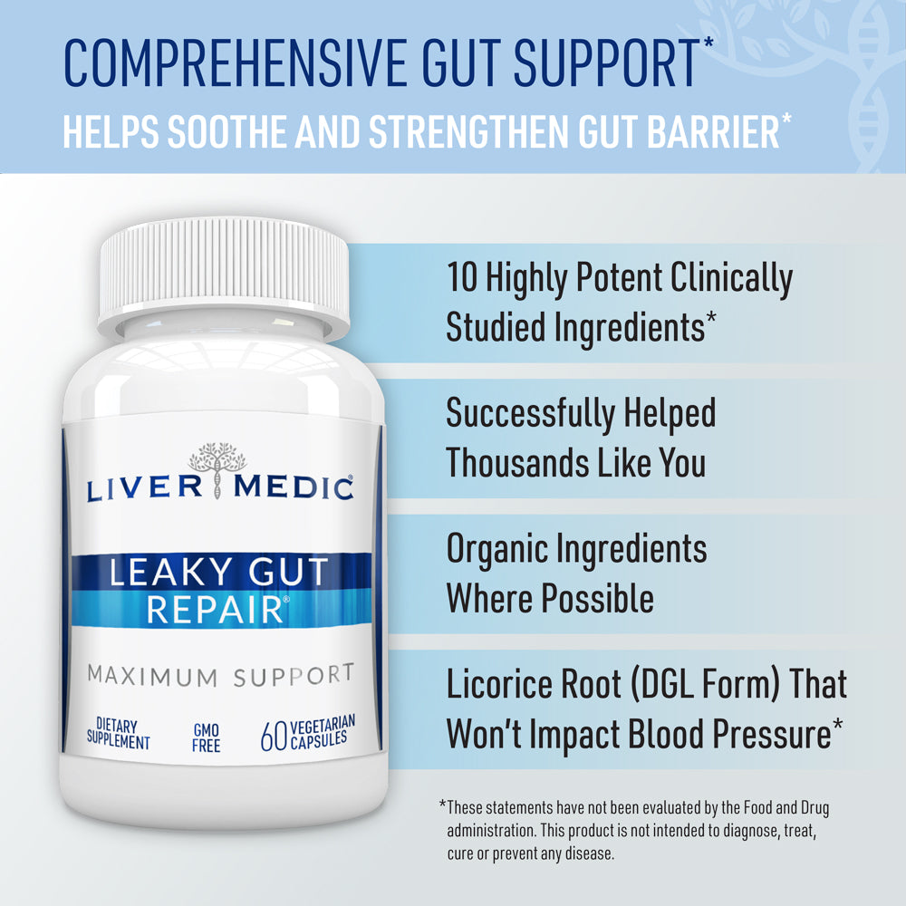Leaky Gut Supplements for Stomach Repair – Liver Medic